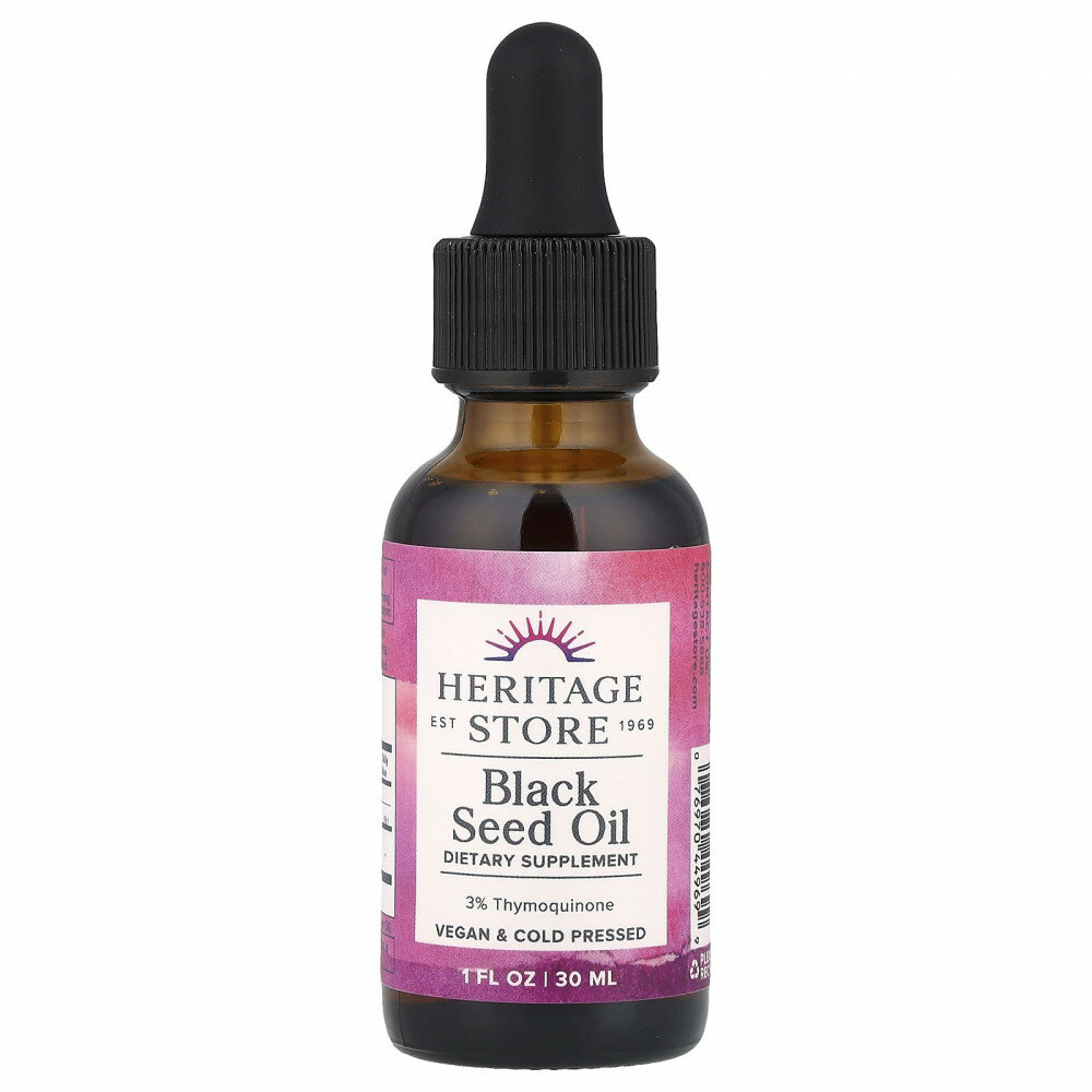 Heritage Store, масло черного тмина, 30 мл (1 жидк. унция)