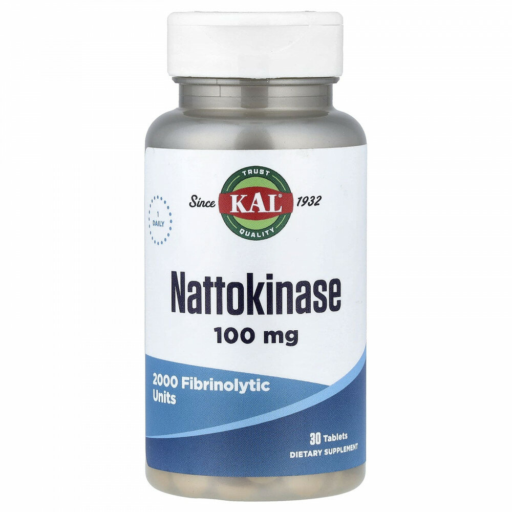 KAL, Наттокиназа, 100 мг, 30 таблеток