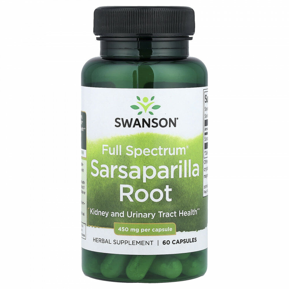 Swanson, Full Spectrum®, корень сарсапарели, 450 мг, 60 капсул