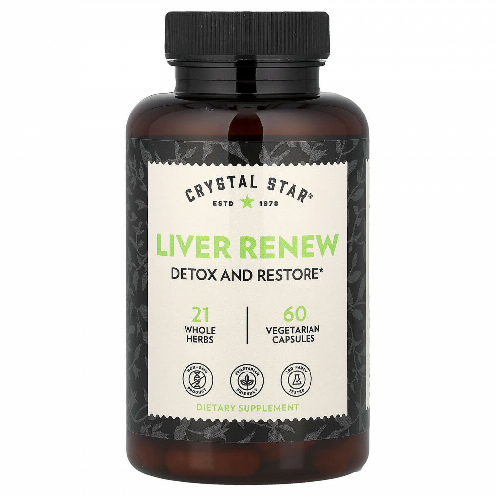 Crystal Star, Liver Renew, 60 вегетарианских капсул