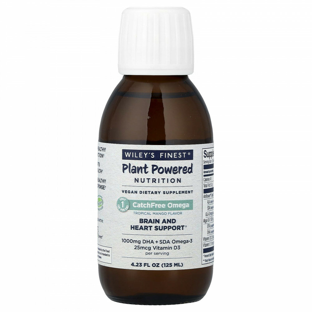 Wiley's Finest, CatchFree Omega, Тропическое манго, 125 мл (4,23 жидких унции)
