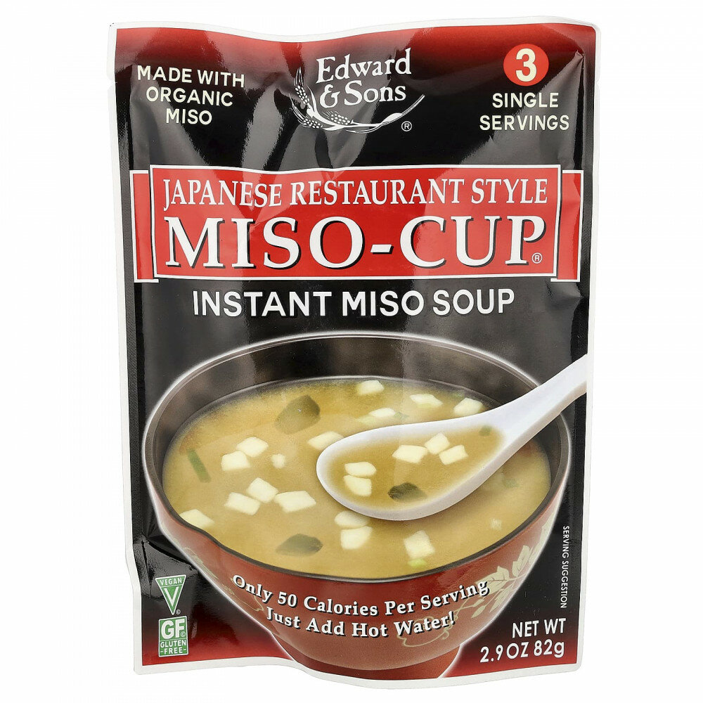 Edward & Sons, Miso-Cup®, ресторан в японском стиле, 3 порции, 82 г (2,9 унции)
