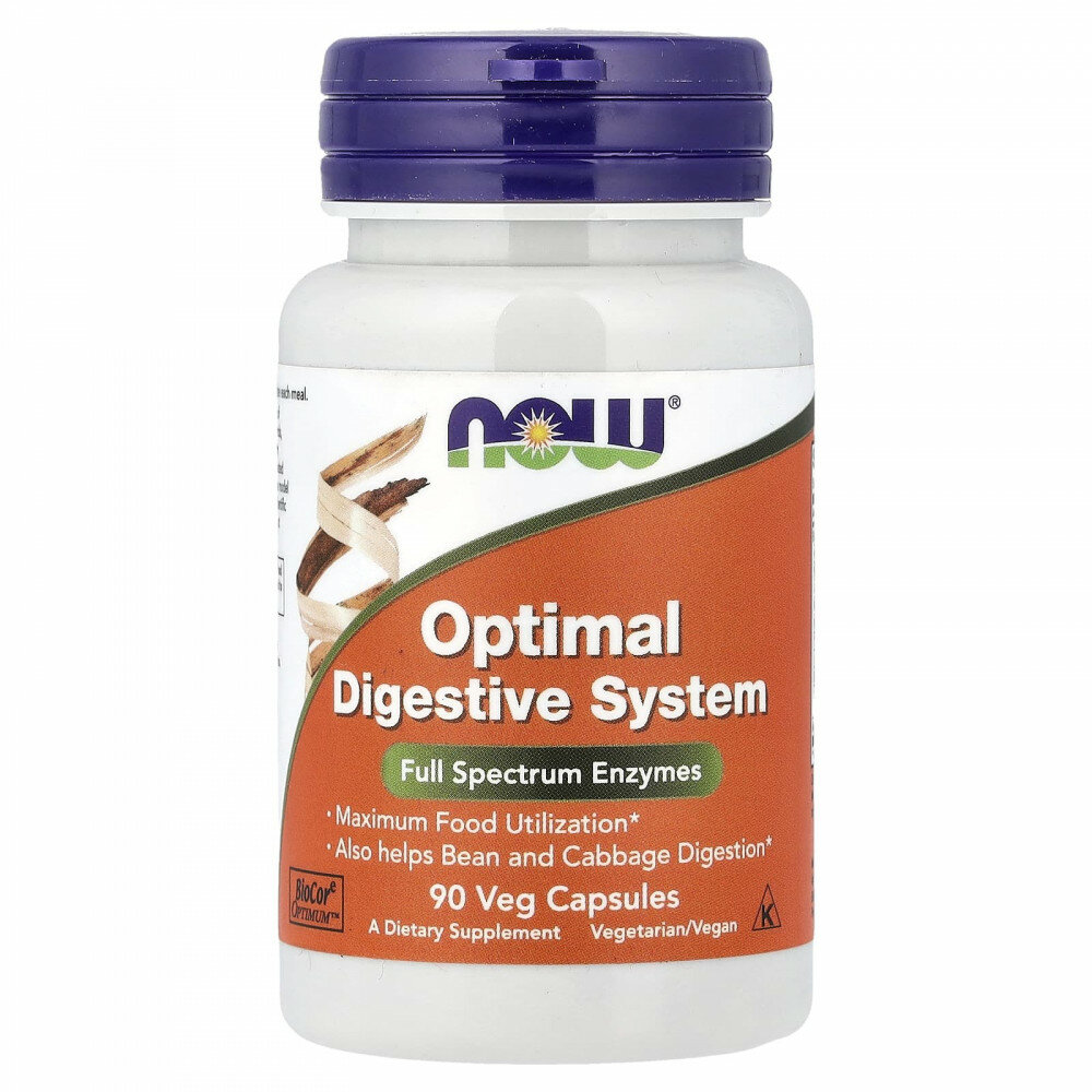 NOW Foods, Optimal Digestive System, 90 растительных капсул