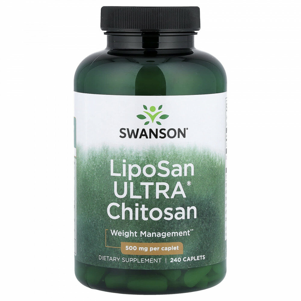 Swanson, LipoSan Ultra®, хитозан, 240 капсул (500 мг в 1 капсуле)