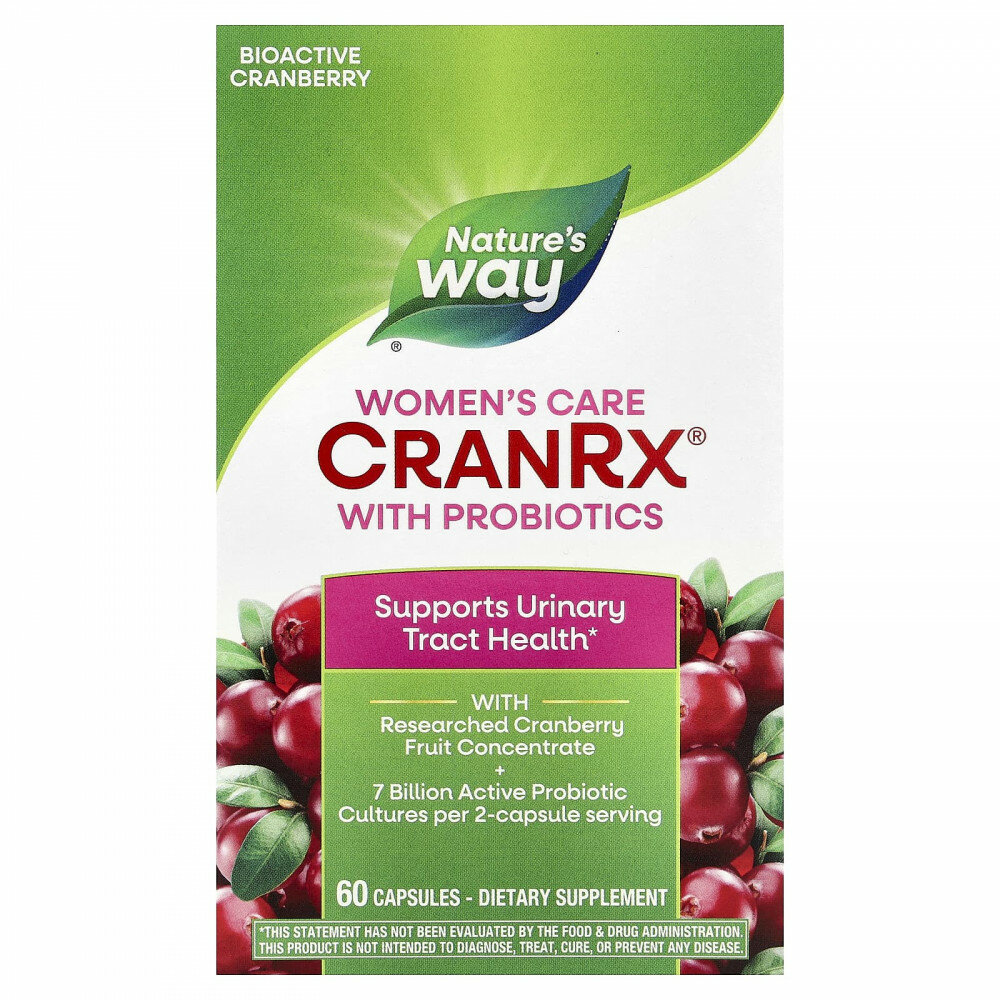 Nature's Way, CranRx®, средство для ухода за женщинами с пробиотиками, 60 капсул