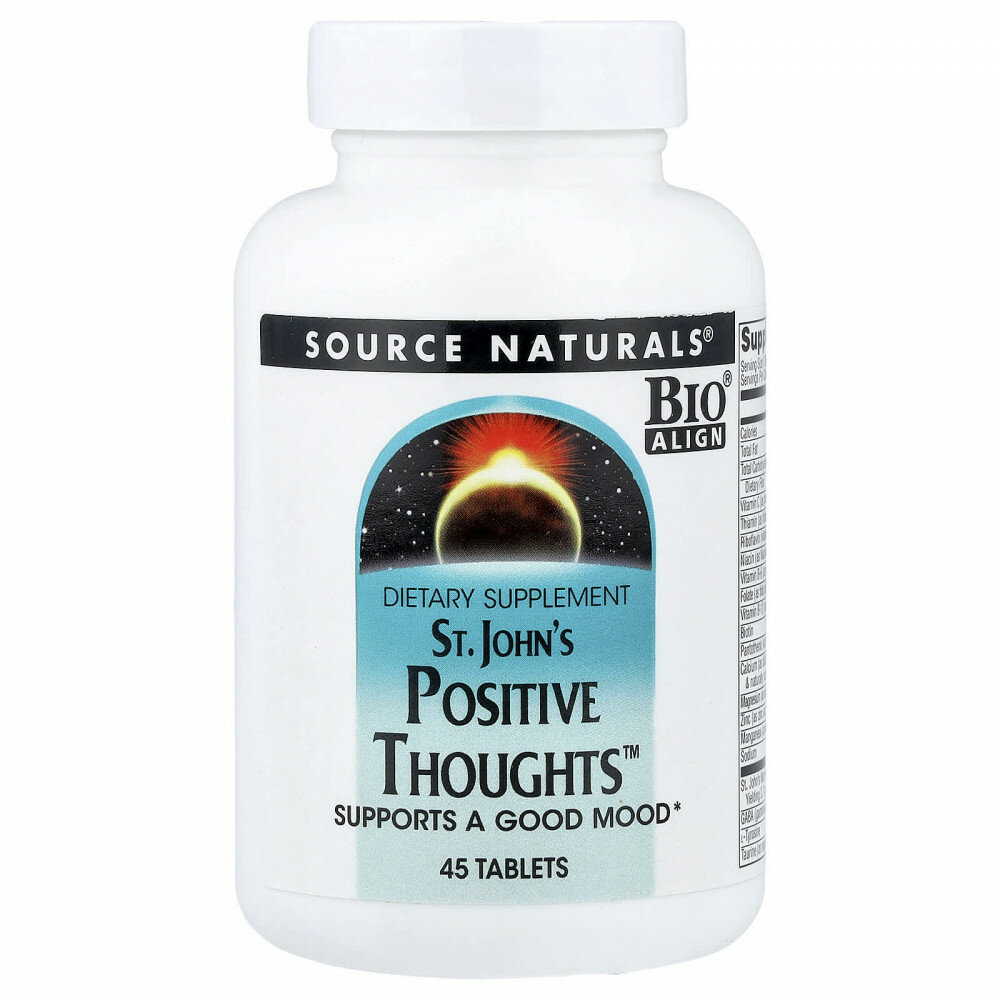 Source Naturals, St. John's Positive Thoughts™, 45 таблеток