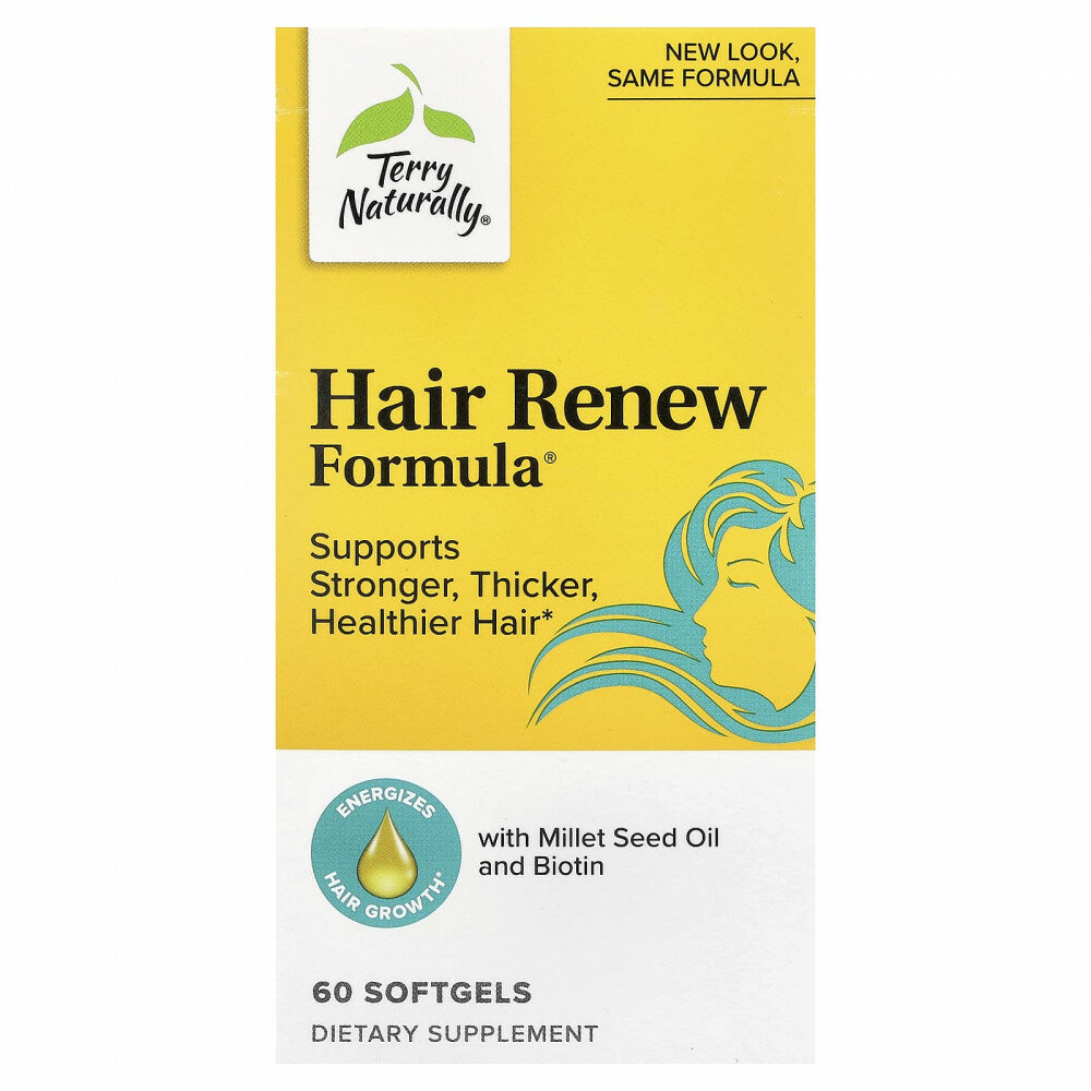 Terry Naturally, Hair Renew Formula, формула восстановления волос, 60 желатиновых капсул