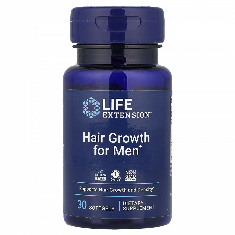 Life Extension, Для роста волос для мужчин, 30 мягких таблеток