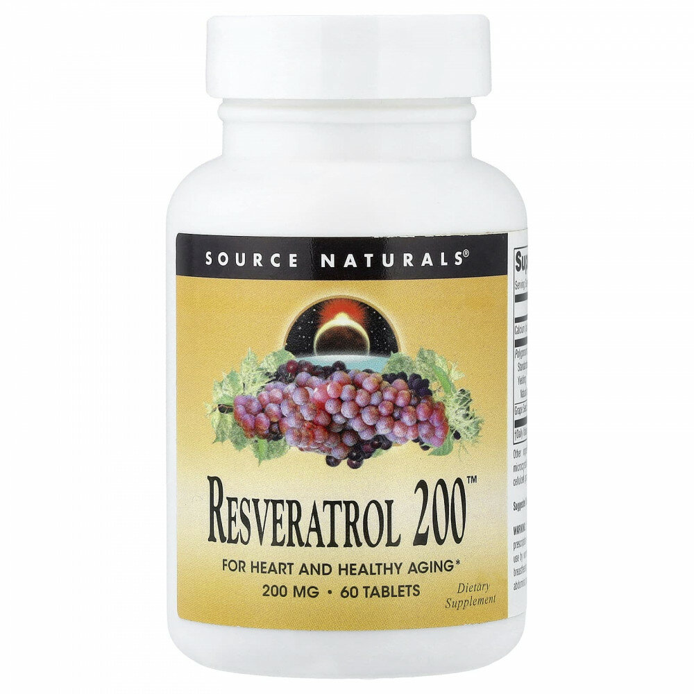 Source Naturals, Resveratrol 200™, 60 таблеток
