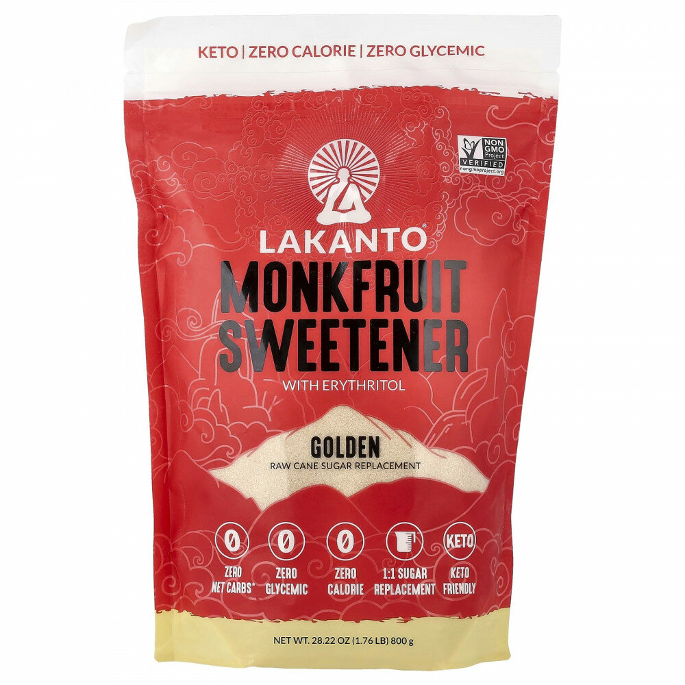 Lakanto, подсластитель из архата с эритритолом, золотой, 800 г (28,22 унции)