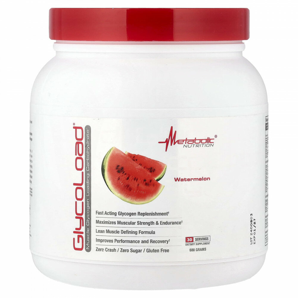 Metabolic Nutrition, GlycoLoad®, арбуз, 600 г