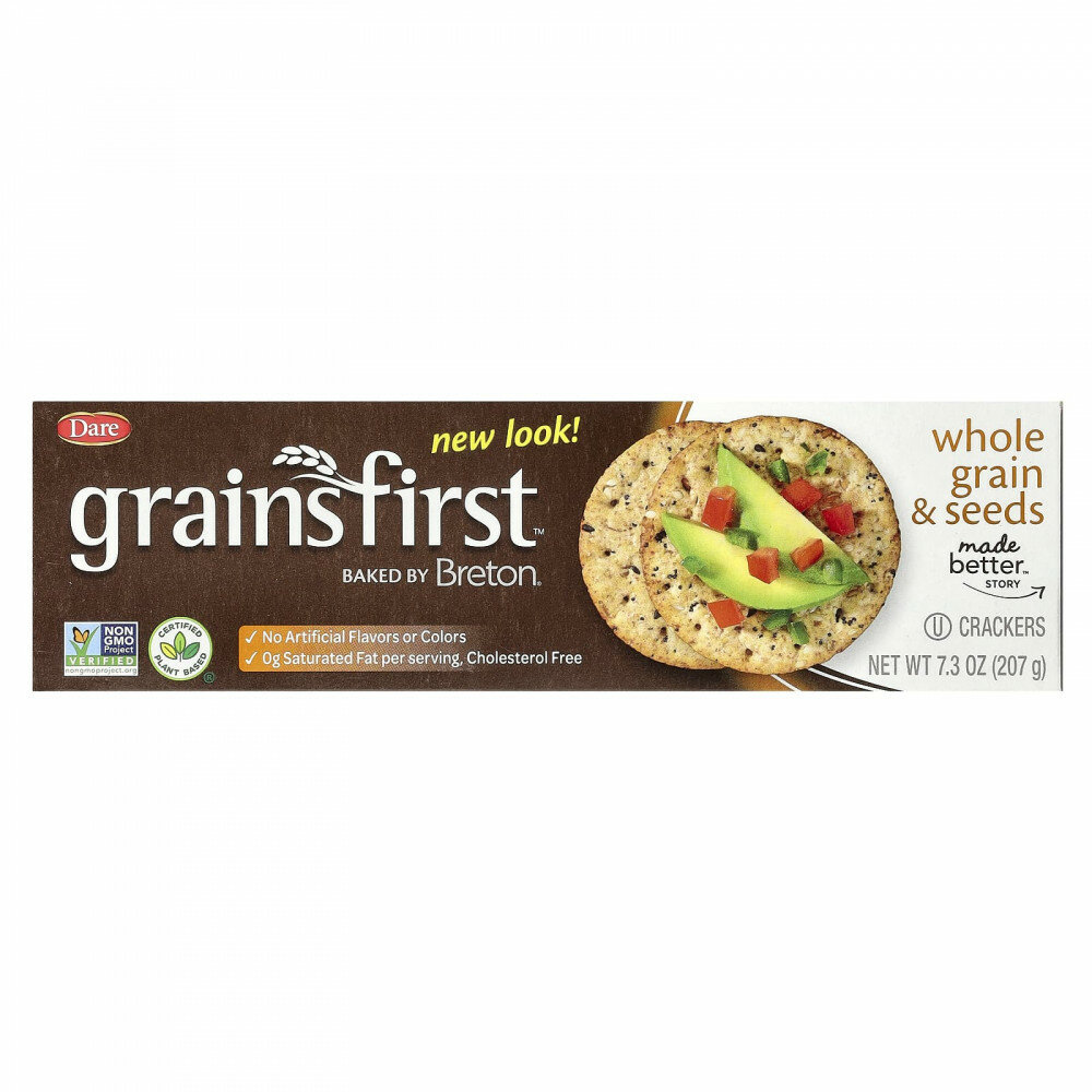 Breton Original Crackers, Grains First ™, крекеры, цельнозерновые продукты, 207 г (7,3 унции)