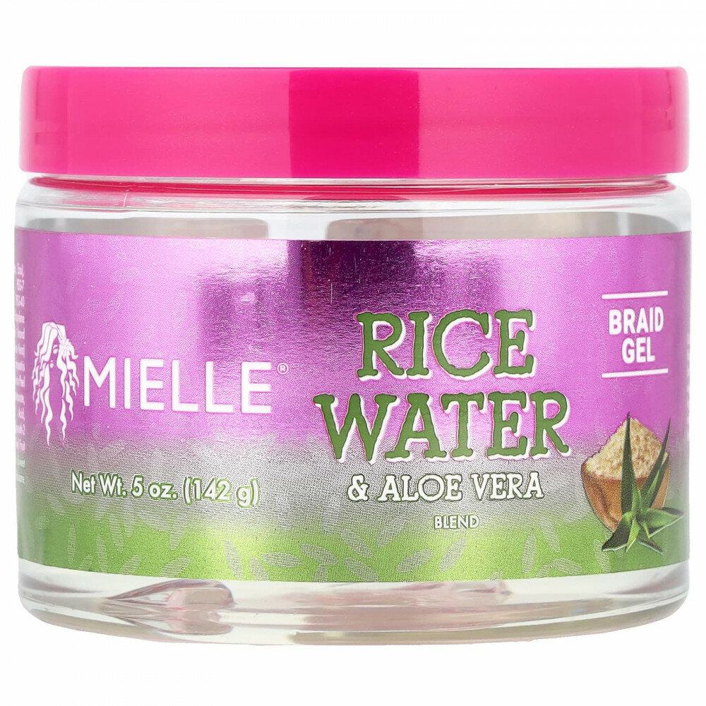 Mielle, Смесь рисовой воды и алоэ вера, гель для кос, 142 г (5 унций)