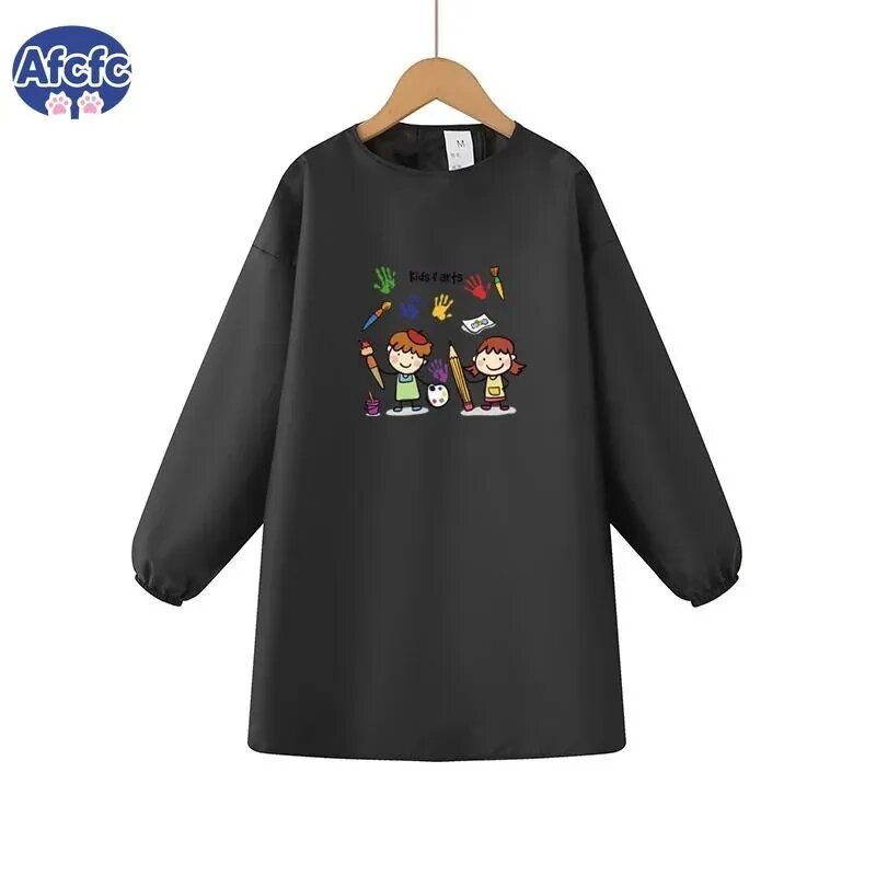 Детский длинный халат для рисования - Защитная одежда для детского сада