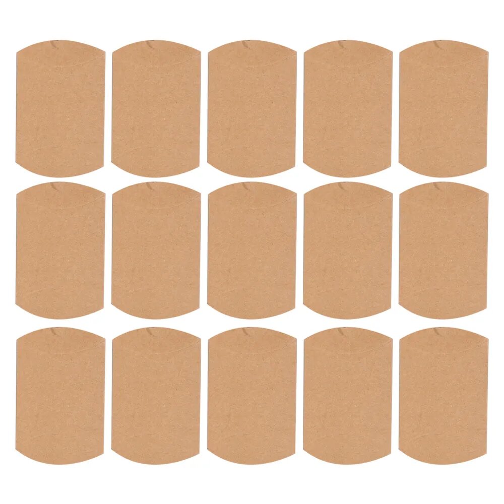 Подарочные коробки из крафт-бумаги с джутовой веревкой светло-коричневые для хранения, 60 штук