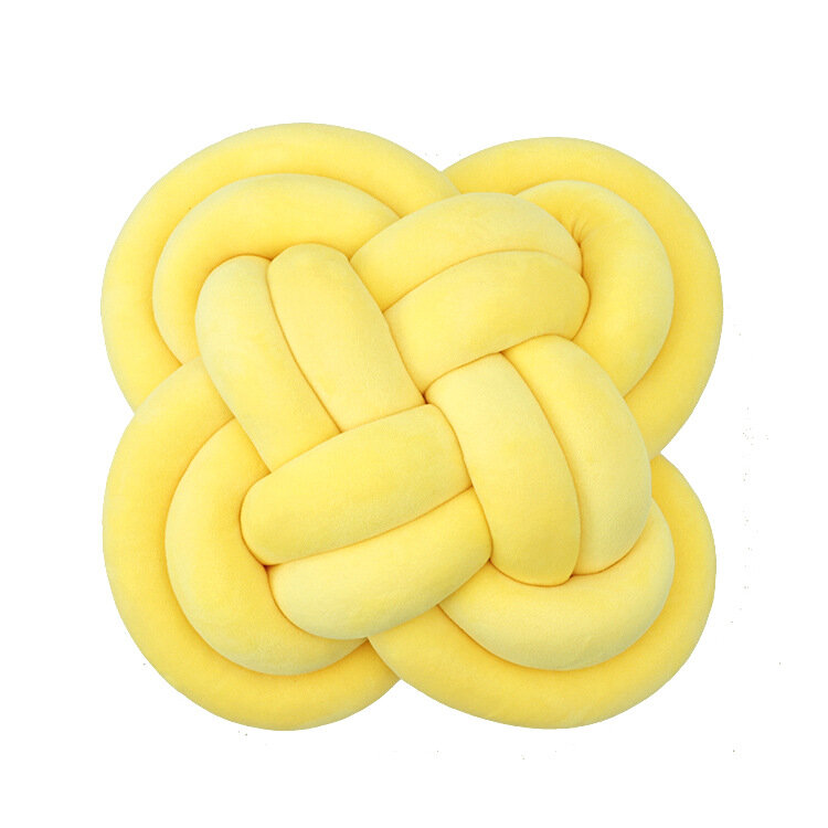 Трансграничная декоративная подушка Amazon из однотонной ткани с узлами, датская подушка с китайским узлом для дивана, кровати, эркера.