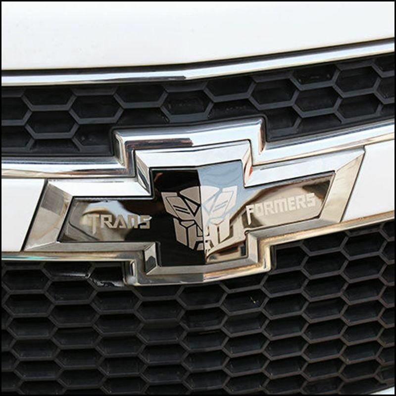 Значок металлический автомобильный стикер Chevrolet Cruze (2009-2014), Трансформеры Наклейки, передний значок + задний значок, 2 шт.