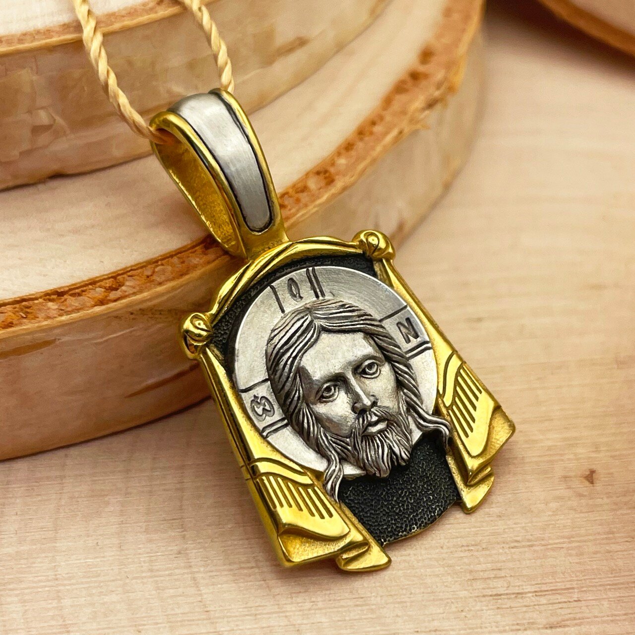 Подвеска, серебро, 925 проба, чернение, золочение, оксидирование