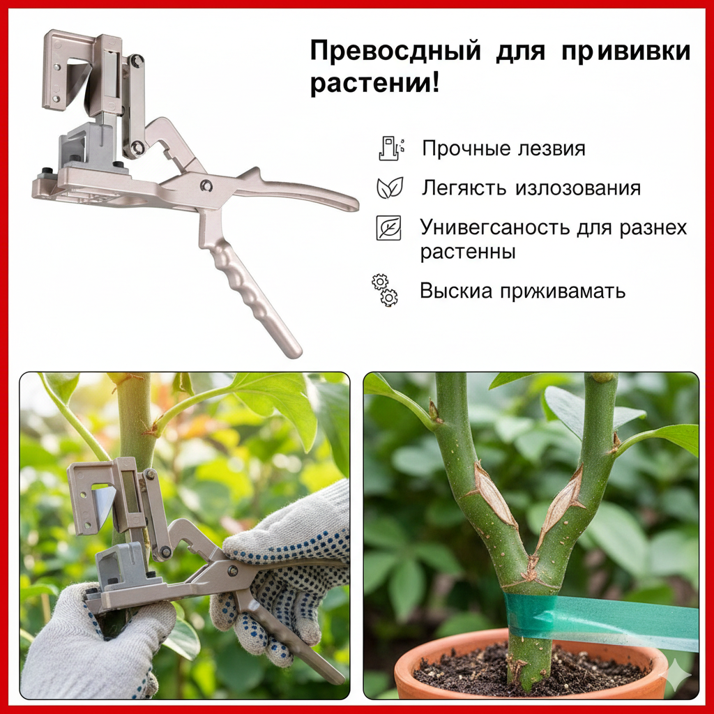 Инструмент для прививки деревьев, секатор садовый, нож прививочный2026