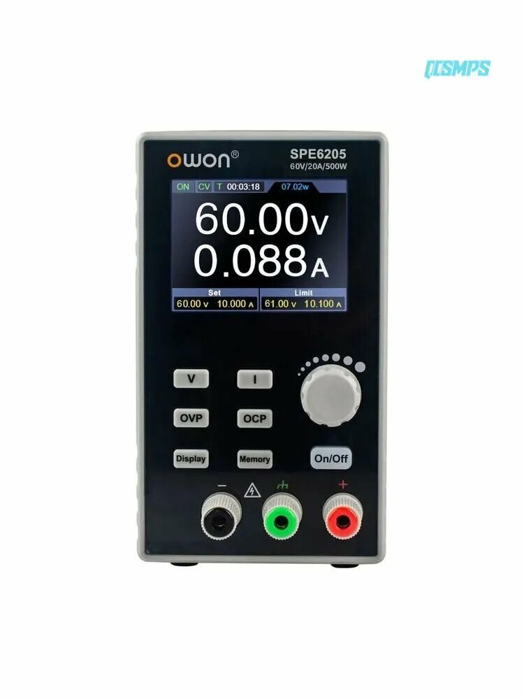 Блок питания OWON SPE6205 0-60В 20А 500Вт лабораторный регулируемый цифровой