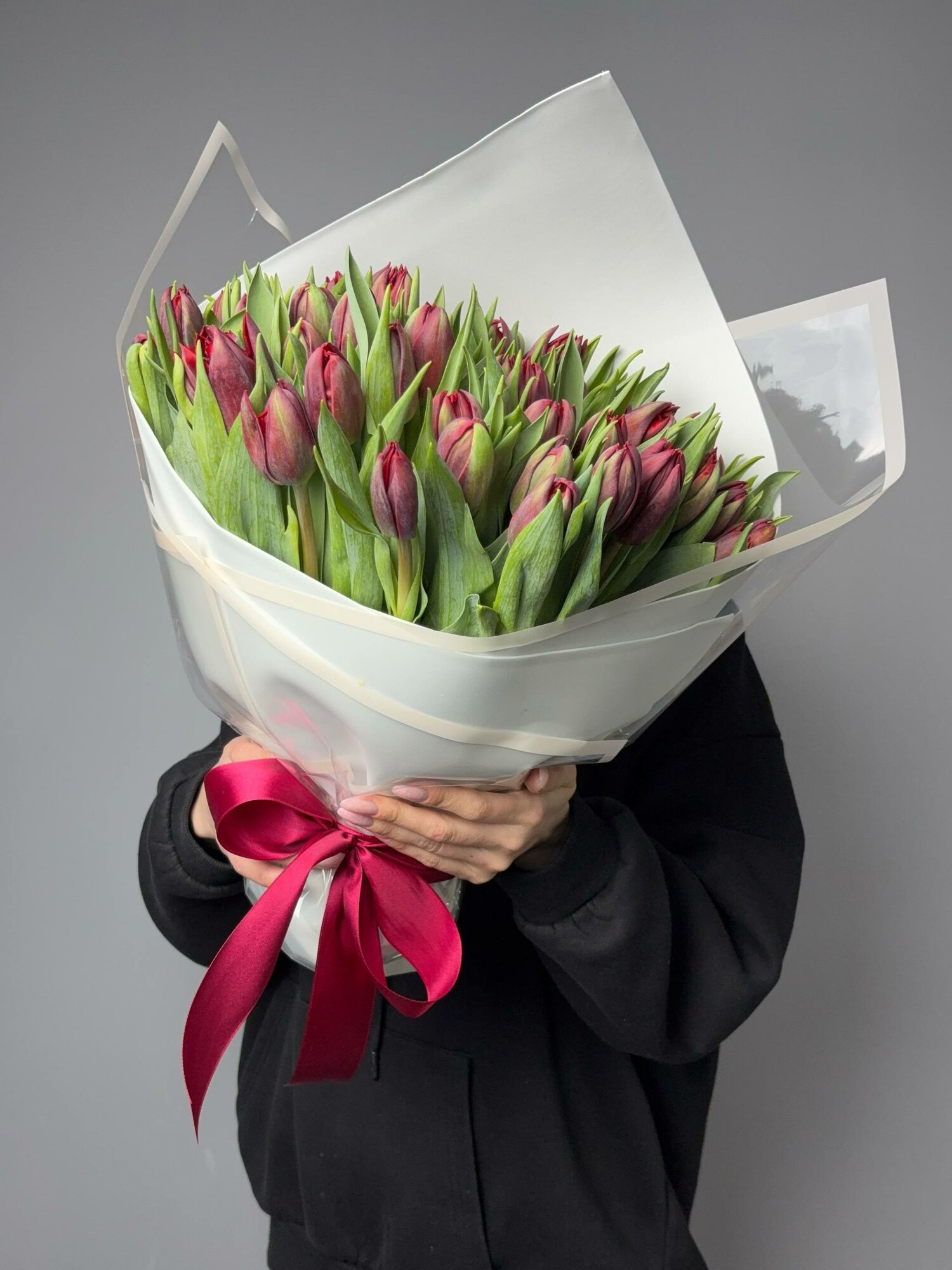 Пламя страсти: 49 красных тюльпанов – FRESH FLORA купить свежие цветы с доставкой