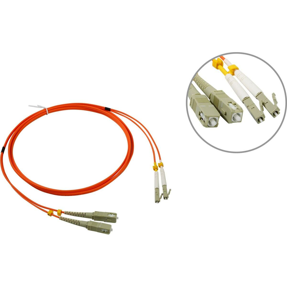 Hyperline FC-D2-50-LC/PR-SC/PR-H-2M-LSZH-OR