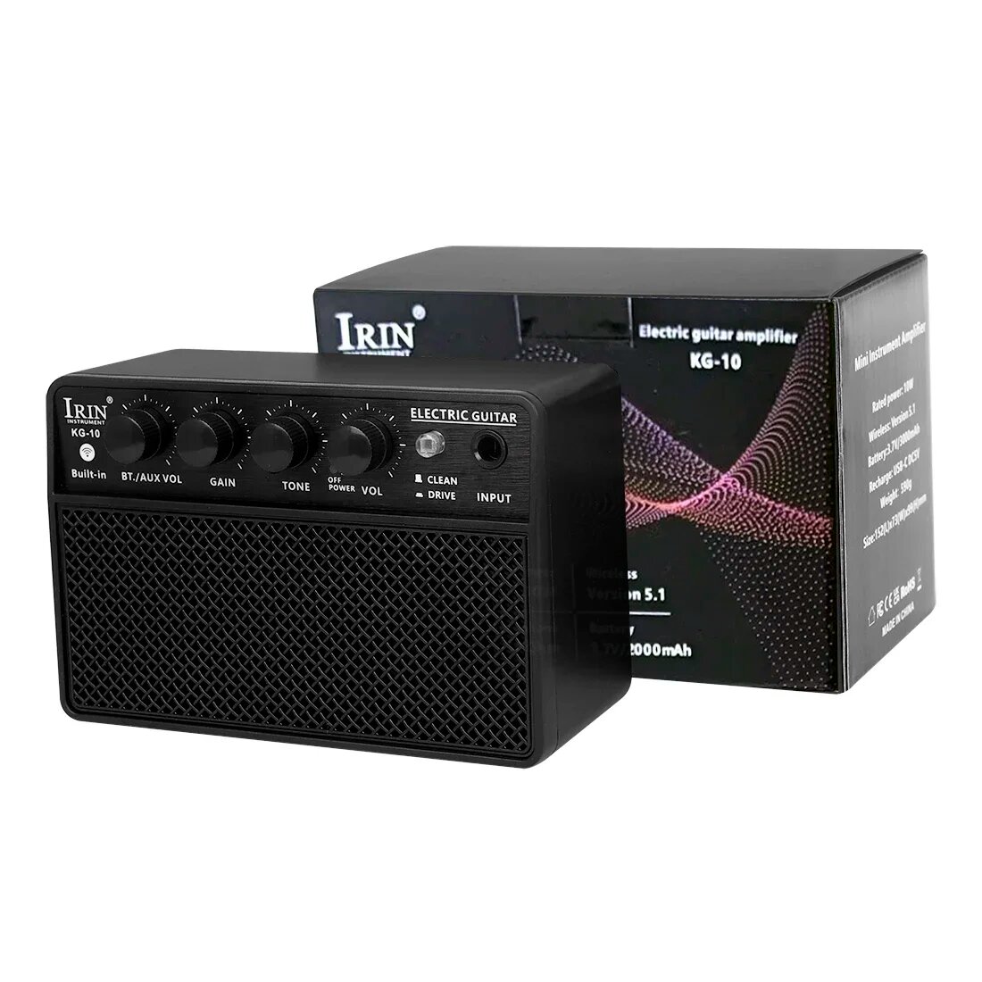 IRIN Bluetooth портативный усилитель для электрогитары и бас-гитары 10Вт