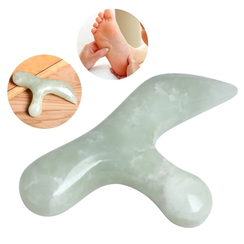 Массажные палочки для триггерных точек из натурального нефритового камня, инструмент для массажа глубоких тканей, рефлексотерапия, точечный массаж, инструмент для расслабления тела