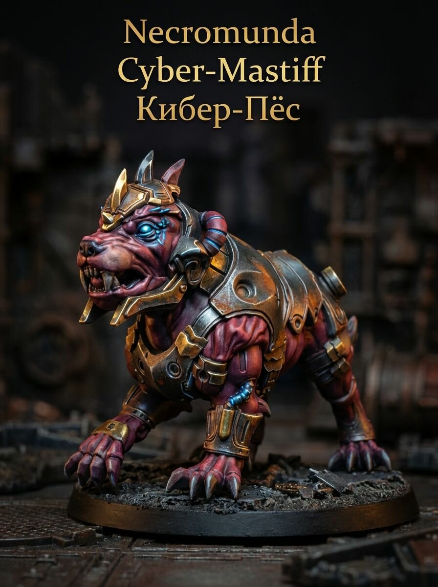 Necromunda Cyber-Mastiff Кибер-Пёс миниатюра