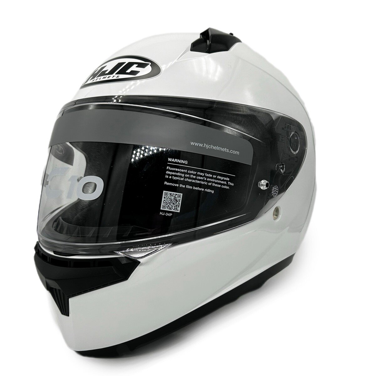 Мотошлем HJC C-10 WHITE. L. Белый