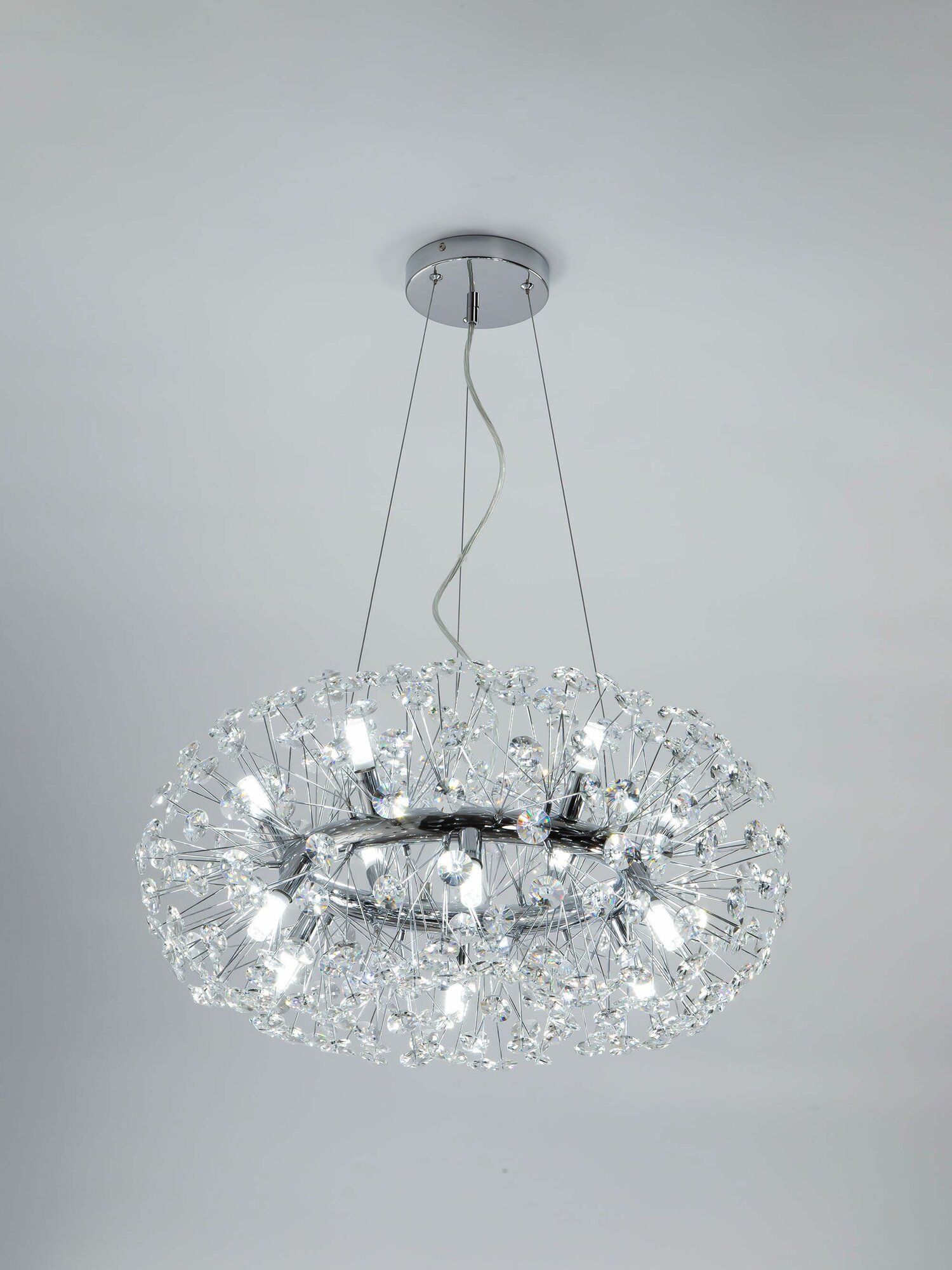 Подвесная хрустальная люстра 12 ламп G9 современная Eletto Betsy EL322P12.1