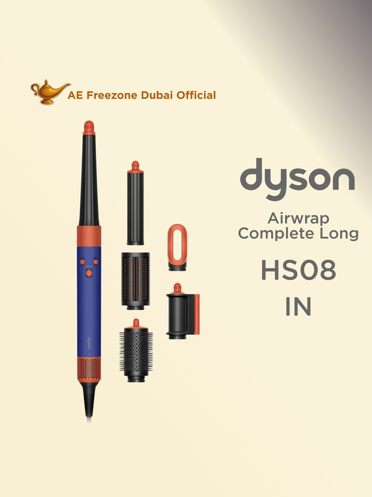 Фен-стайлер Dyson Airwrap Complete Long HS08 Vinca Blue/Topaz Orange IN