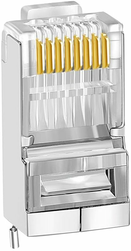 Коннектор Conexpro FTP RJ45, Cat.5e, 8p8c, wire, gilded, экранированный с зажимом для кабеля заземления