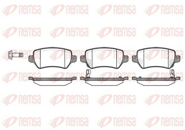 Колодки тормозные задние REMSA 0957.02 Opel Astra G 1.2-2.2, Dti, Cdti, 16V 09, 98-01, 05, H 1.2-2.0, Cdti 03, 04->, MerIVa 1.3-1.8, Cdti, 16V 05, 03->, Zafira 1.6-2.2, Cdti 04, 99-> под суппорт Lucas