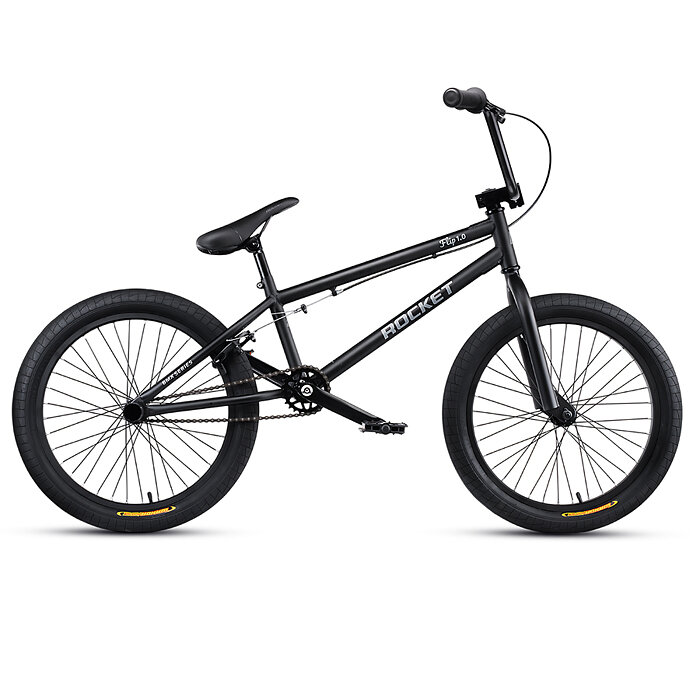 Велосипед Oubaoloon Rocket BMX Flip 1.0, диаметр колес 20", размер 20.5", черный 20SU. FLIP. BK.25