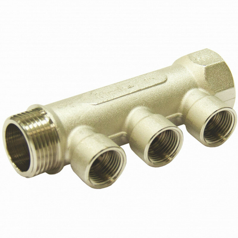 Коллектор сантехнический Comfort Factor "СТМ", 3 выхода, внутренняя резьба, 3/4х0,5 дюйма (C3MF3412)