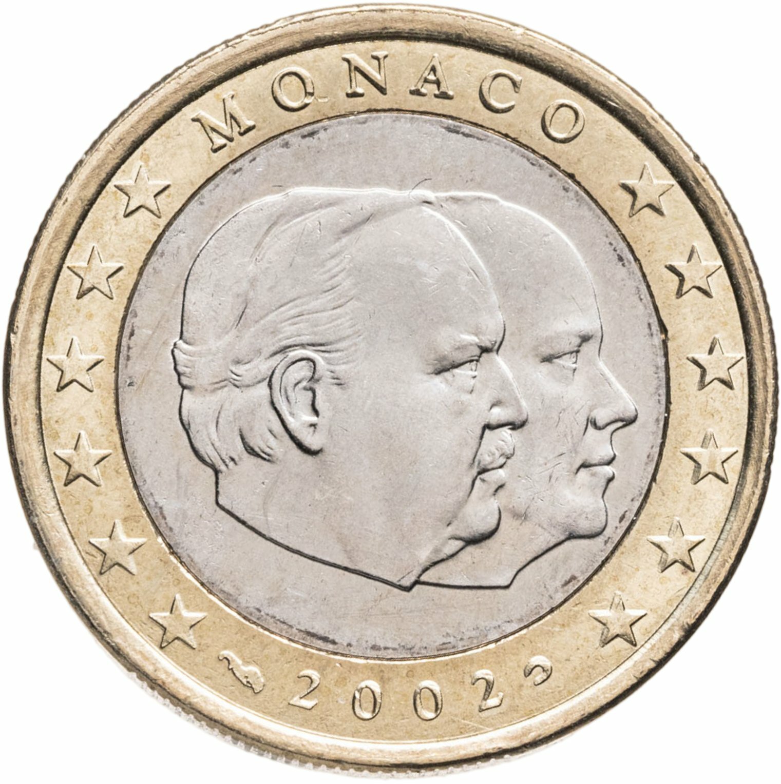 Монако 1 евро 2002, Биметалл, в сохранности UNC