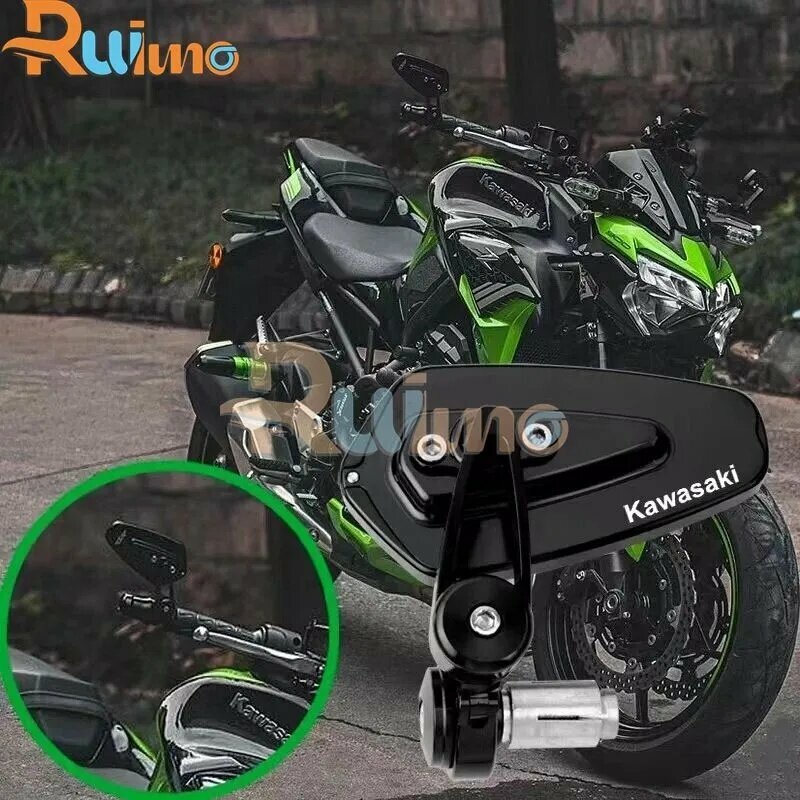 Зеркала заднего вида для руля мотоцикла 7/8" для Kawasaki Z1000, Z900, Z800, Z750, Z650