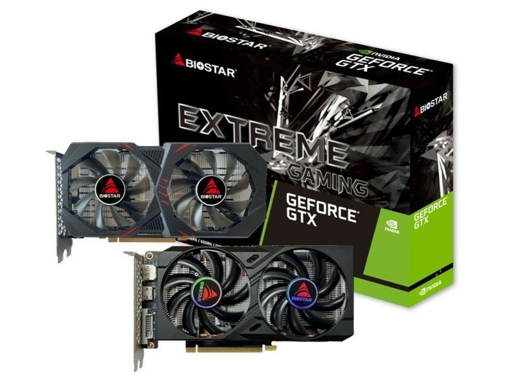 Видеокарта Biostar PCI-E VN1666TF69 NVIDIA GeForce GTX 1660TI 6Gb 192bit GDDR6 1500/12000 DVIx1 HDMIx1 DPx1 HDCP Ret