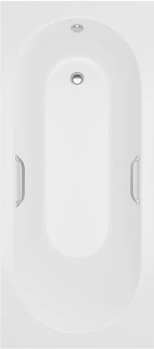 Ванна из литьевого мрамора Delice Bravo 150х70 см, пристенная с ручками хром