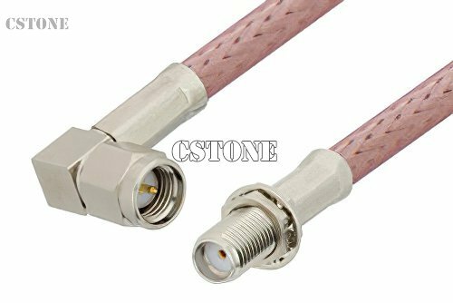 SMA гнездовой переборочный к SMA штыревой угловой кабель используя RG142 коаксиальный