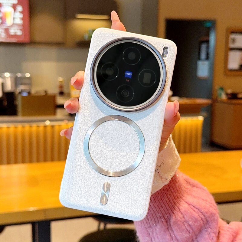 Чехол Для Vivo X200S/Виво X200S, soft touch, чехол-кардиомонитор, искусственная кожа, поликарбонат (PC), защита камеры, ударопрочный, усиленные углы, Vivo, Vivo X200S, white,