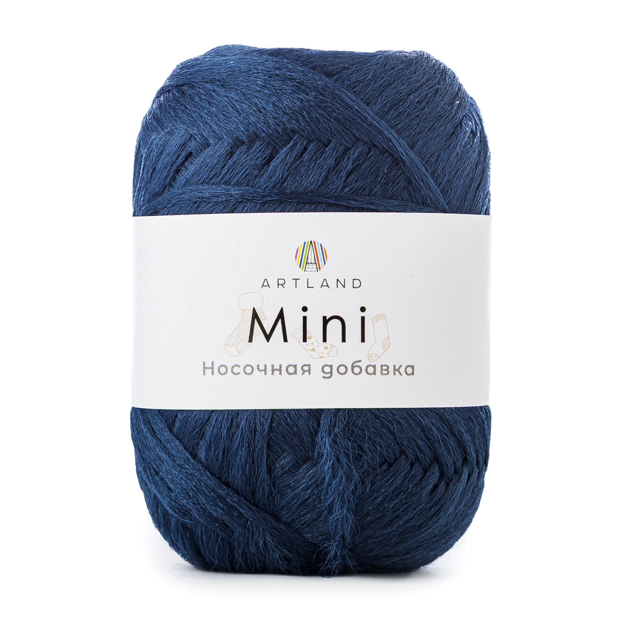 Пряжа для вязания Носочная добавка Mini Artland 1 моток (150 м, 25 гр), цвет 06 синий