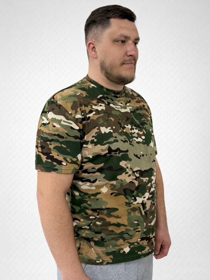 Футболка мужская мультикам, тактическая, х/б ткань , базовая — фото 1