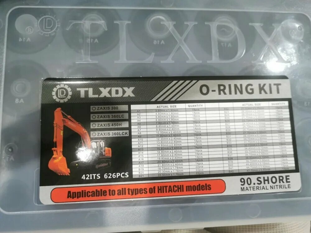 Коробка уплотнительных колец 626 ШТ для экскаватора Hitachi EX100 EX120 EX200 EX300 ZAX200