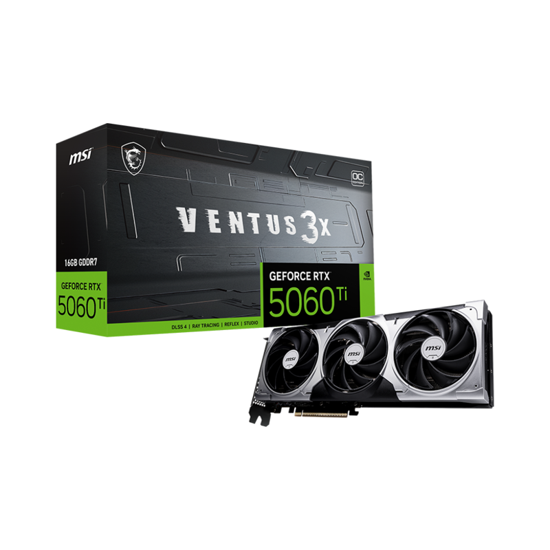 Видеокарта MSI GeForce RTX 5060 Ti 16G VENTUS 3X OC
