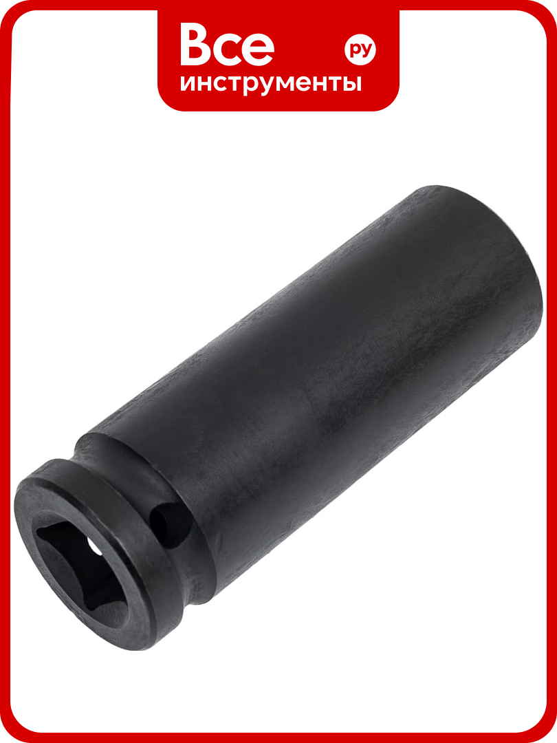 Головка торцевая 6-гранная ударная 19 мм, 1/2", удлиненная L=80 мм ROCKFORCE RF-4458519(424)