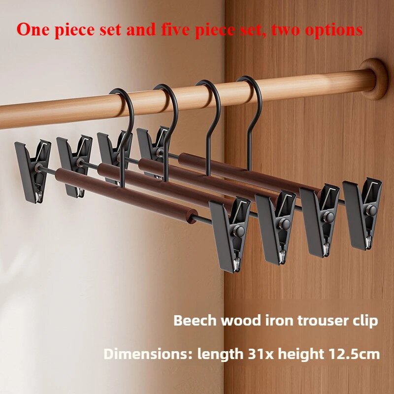 Вешалка для брюк из бука и железа, Trouser-hanger