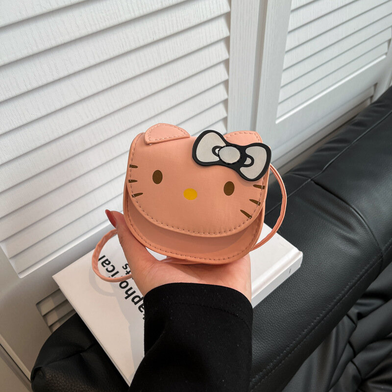 Детская сумка Hello Kitty, мультяшная, милая, кошелек Hello Kitty, мини-сумка через плечо для девочек, сумка для помады