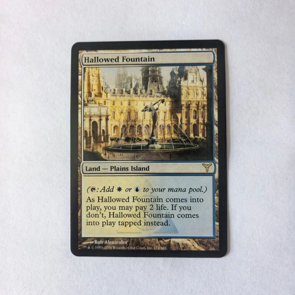 Карта Magic: The Gathering Hallowed Fountain, Dissension, Земля Dual Land, Английская